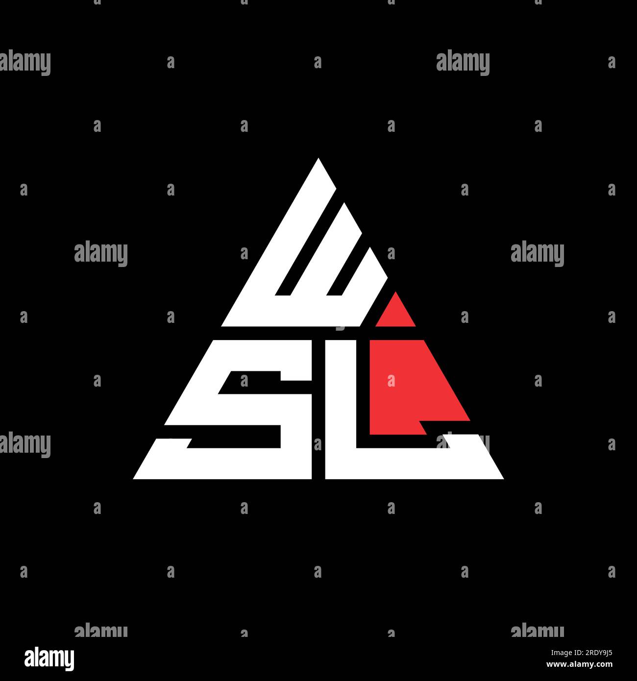 WSL triangle letter logo design with triangle shape. WSL triangle logo ...