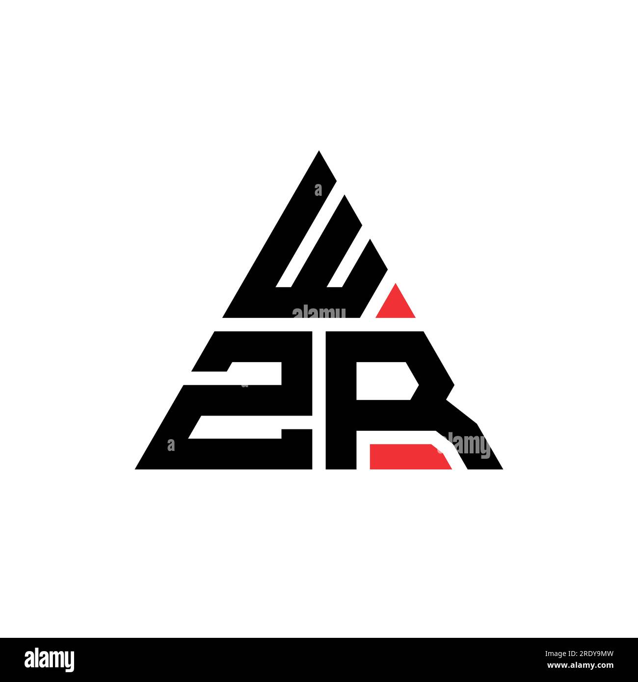 WZR triangle letter logo design with triangle shape. WZR triangle logo ...