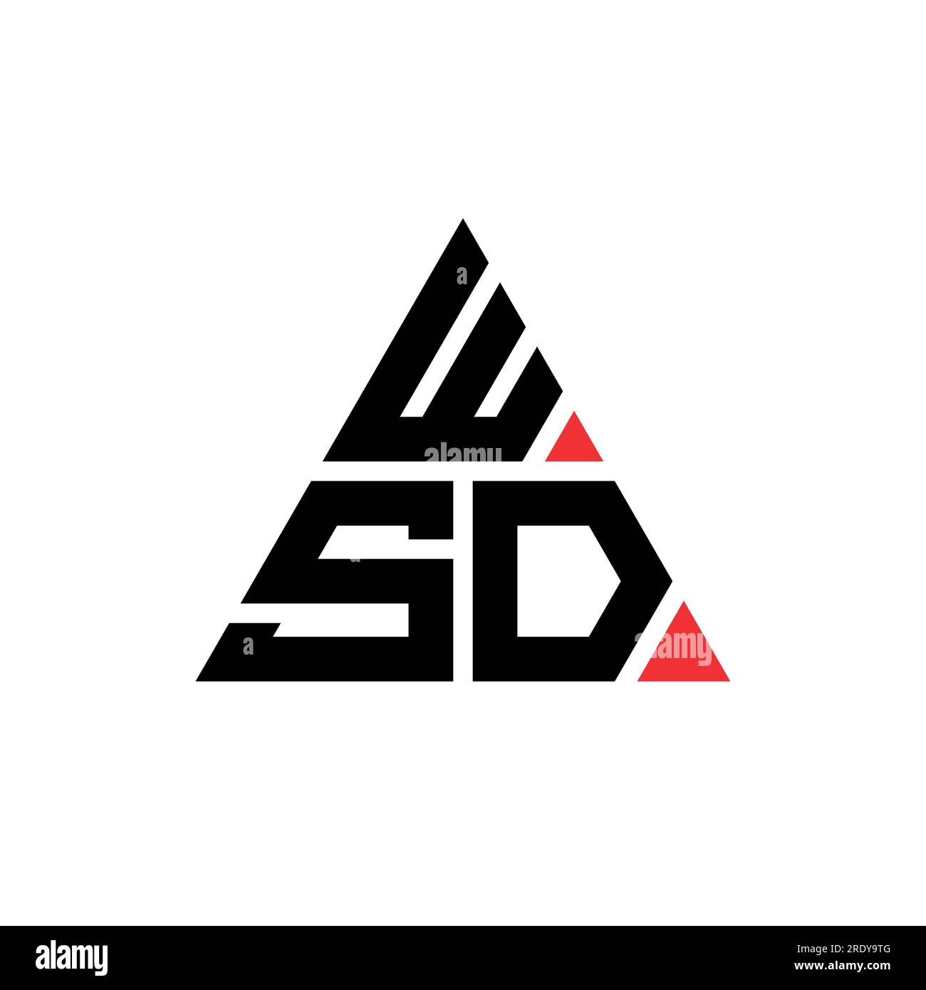 WSD triangle letter logo design with triangle shape. WSD triangle logo design monogram. WSD ...