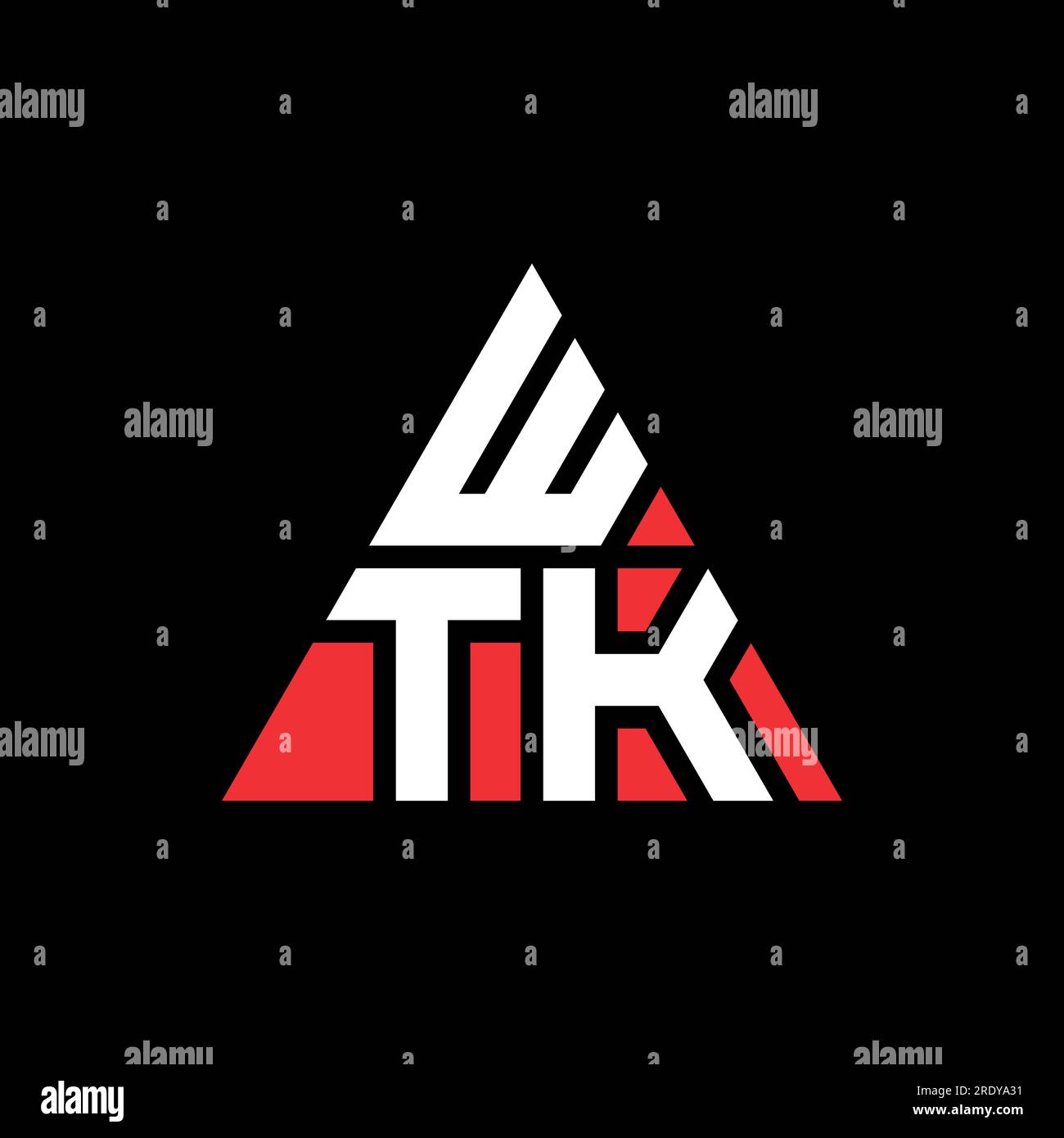 WTK triangle letter logo design with triangle shape. WTK triangle logo ...
