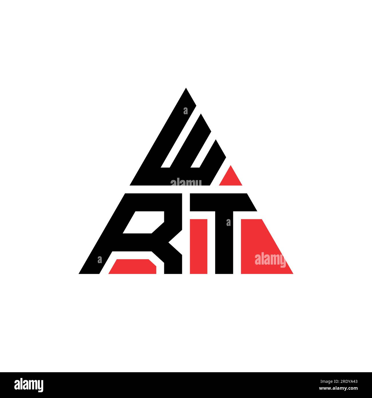 WRT triangle letter logo design with triangle shape. WRT triangle logo ...