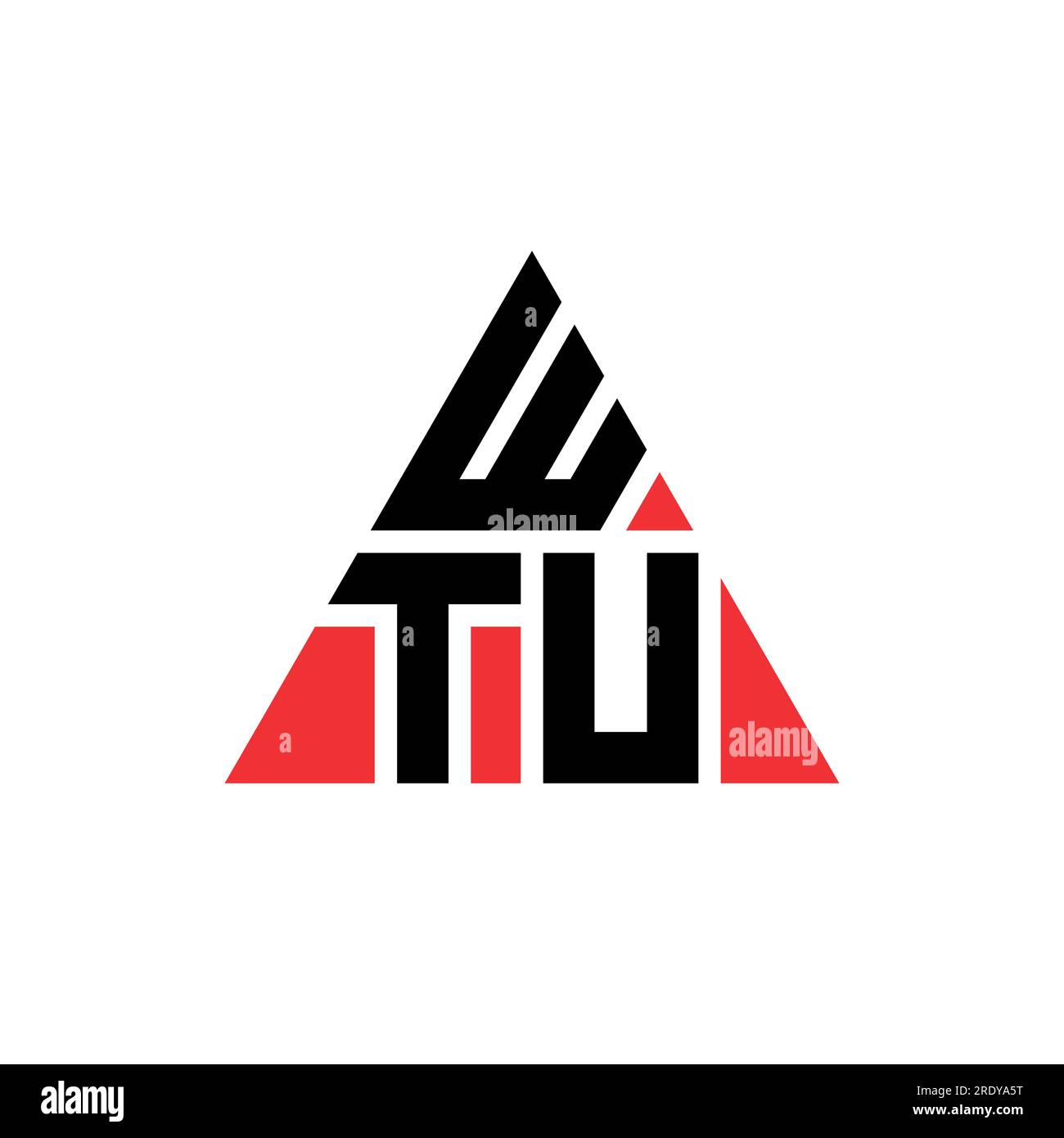WTU triangle letter logo design with triangle shape. WTU triangle logo ...