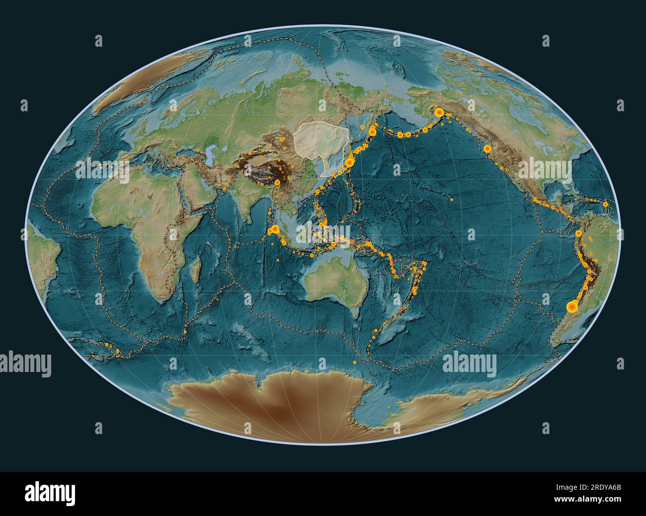 Amur tectonic plate on the Wiki style elevation map in the Fahey ...