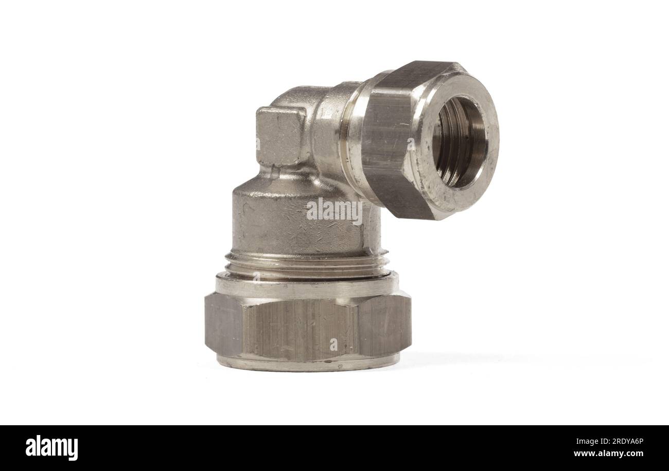 Steel fitting for plumbing pipes, connector for two different sizes, 90 ...
