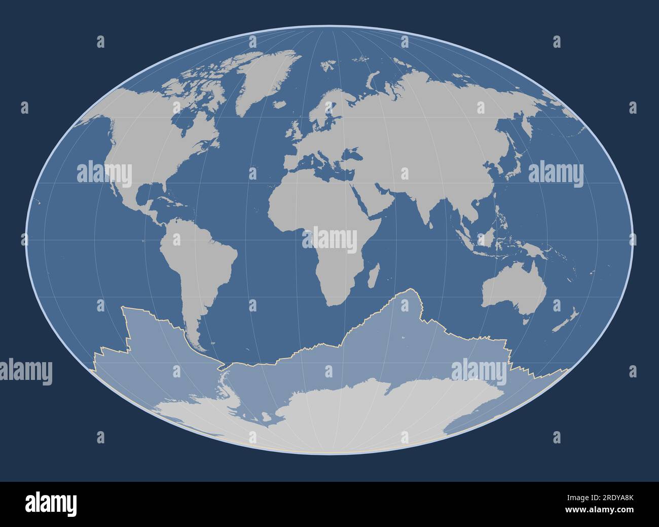 Antarctica Tectonic Plate On The Solid Contour Map In The Fahey Projection Centered Meridionally