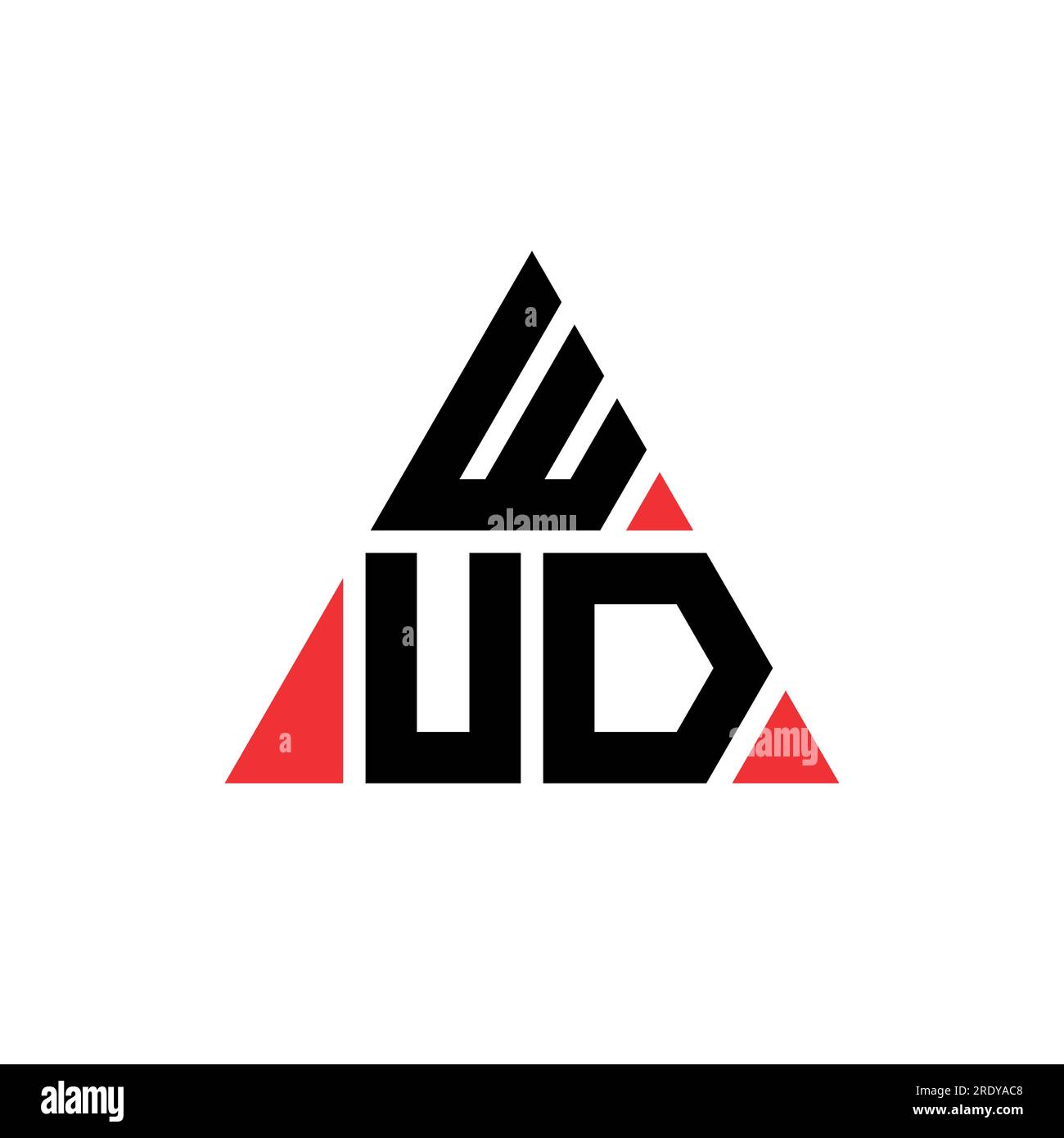 WUD triangle letter logo design with triangle shape. WUD triangle logo ...
