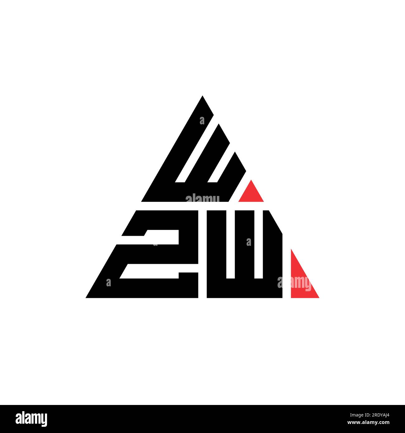 WZW triangle letter logo design with triangle shape. WZW triangle logo ...