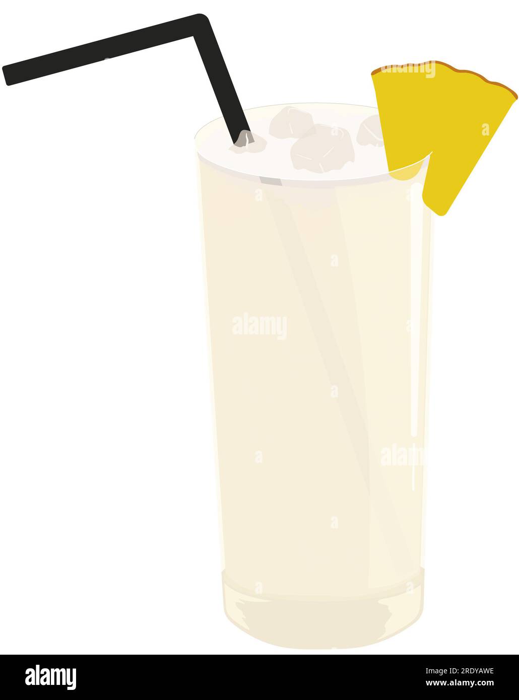Popular coctail drink Pina colada in colour and easy to use ...