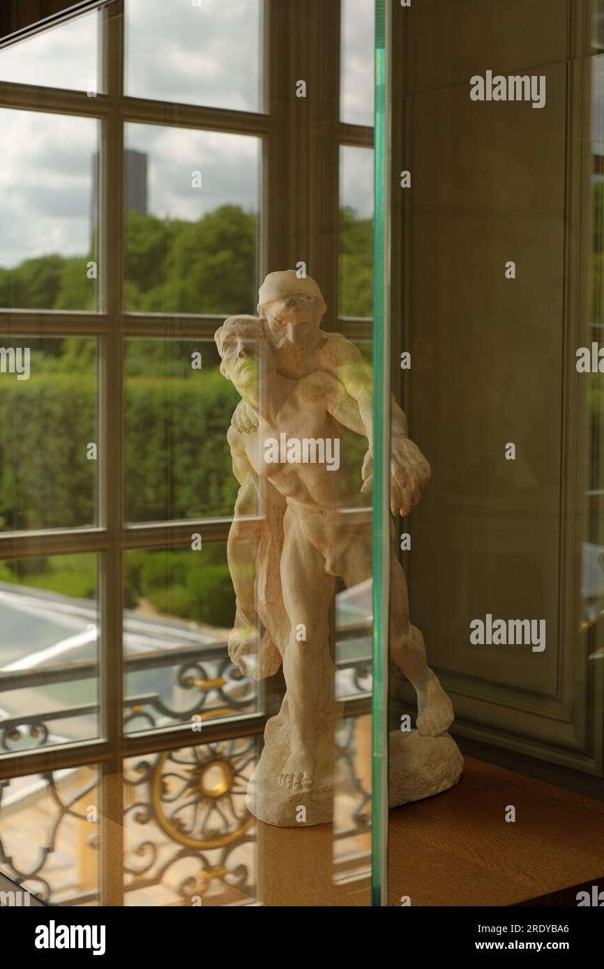 Window view of the Plaster sculpture of L'Aveugle et le Paralytique ...
