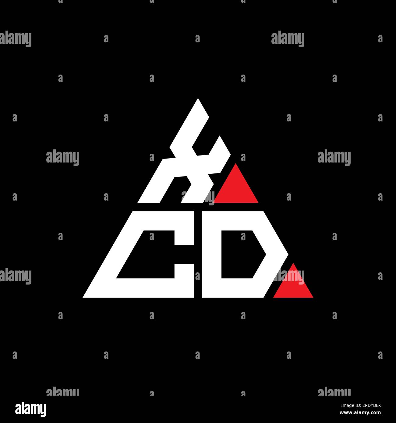 XCD triangle letter logo design with triangle shape. XCD triangle logo ...