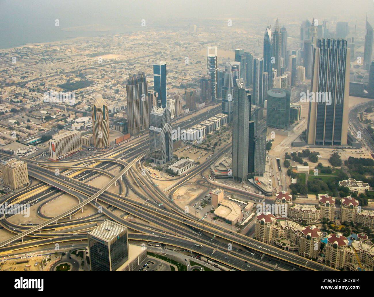 View of Dubai from the observation deck of the Burj Khalifa, Dubai, UAE ...