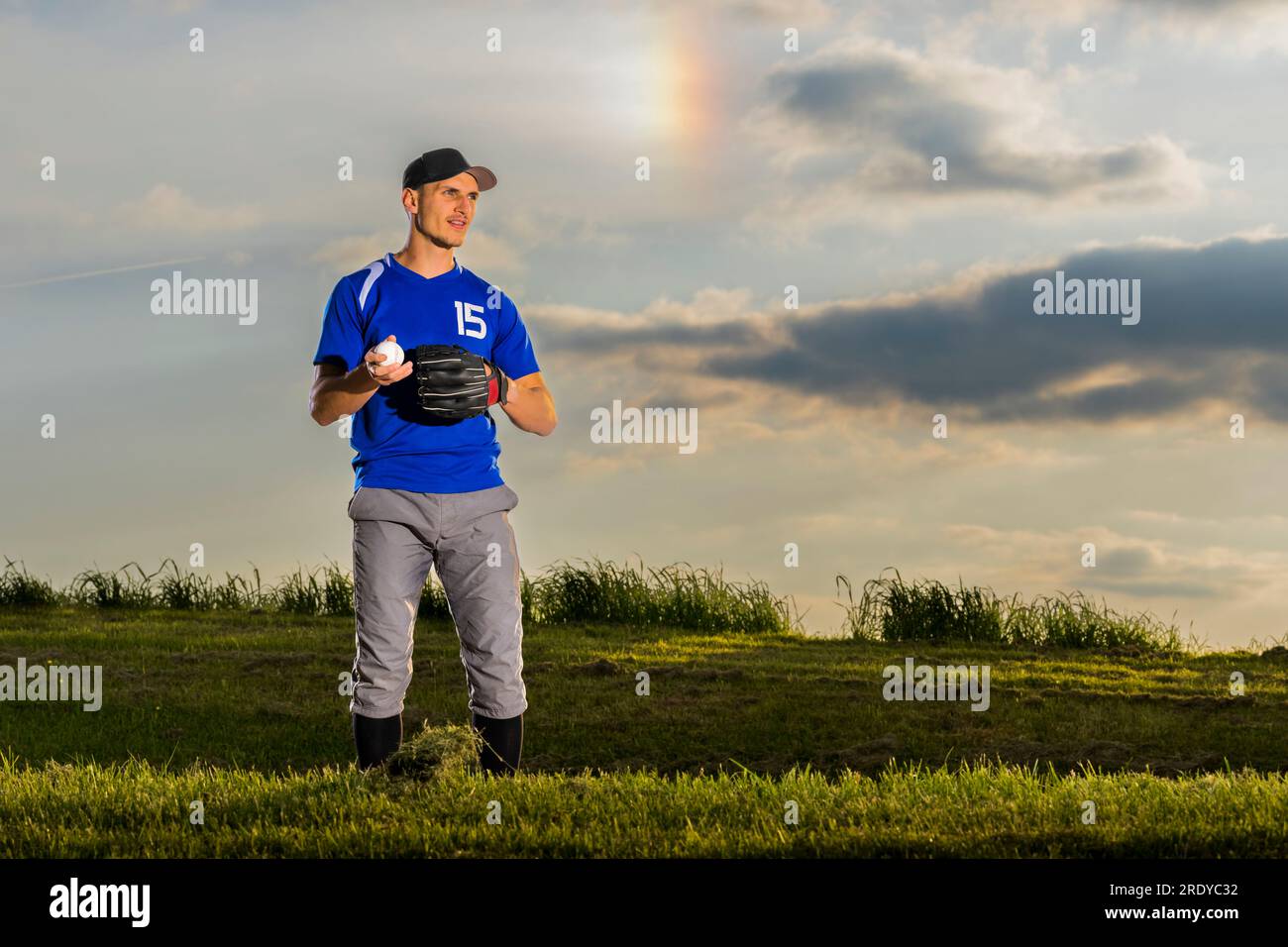 Baseball bat baseball player standing holding sportswear hi-res stock ...