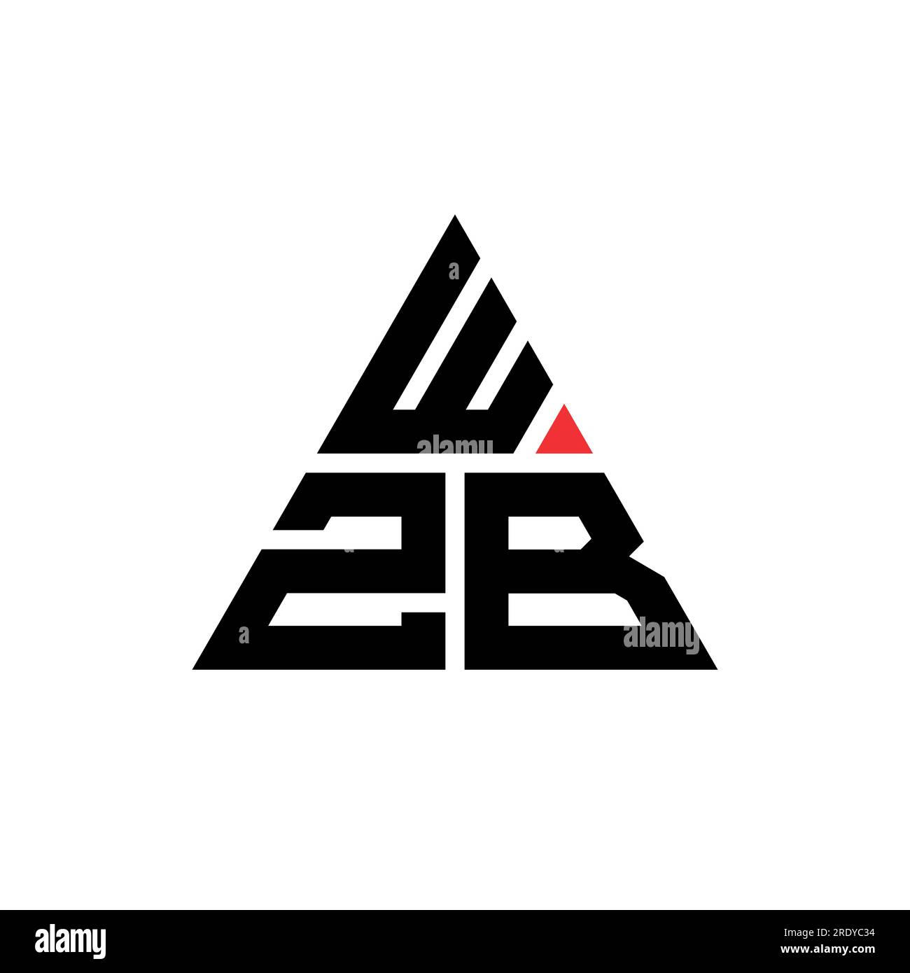 WZB triangle letter logo design with triangle shape. WZB triangle logo design monogram. WZB ...