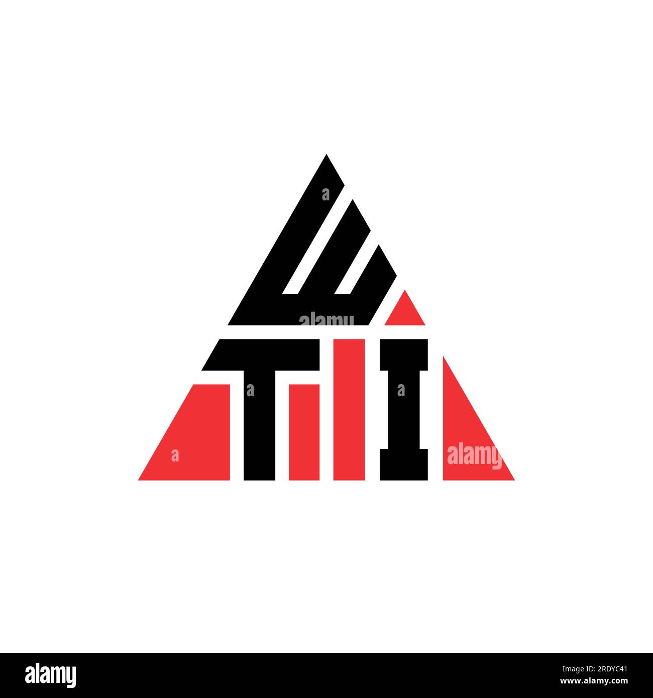 WTI triangle letter logo design with triangle shape. WTI triangle logo ...