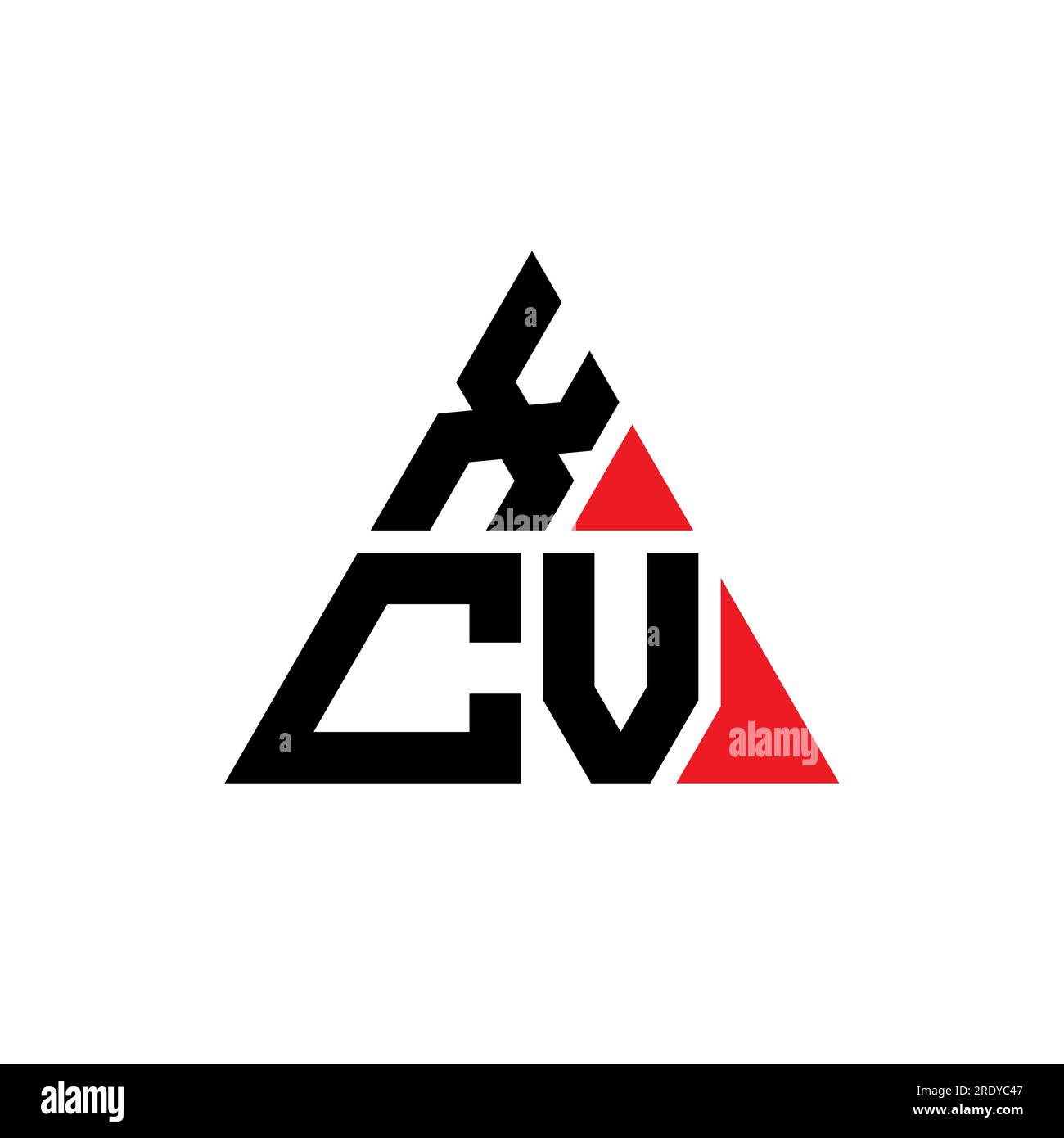 XCV triangle letter logo design with triangle shape. XCV triangle logo ...