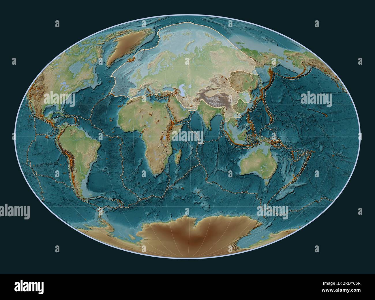 Eurasian tectonic plate on the Wiki style elevation map in the Fahey ...