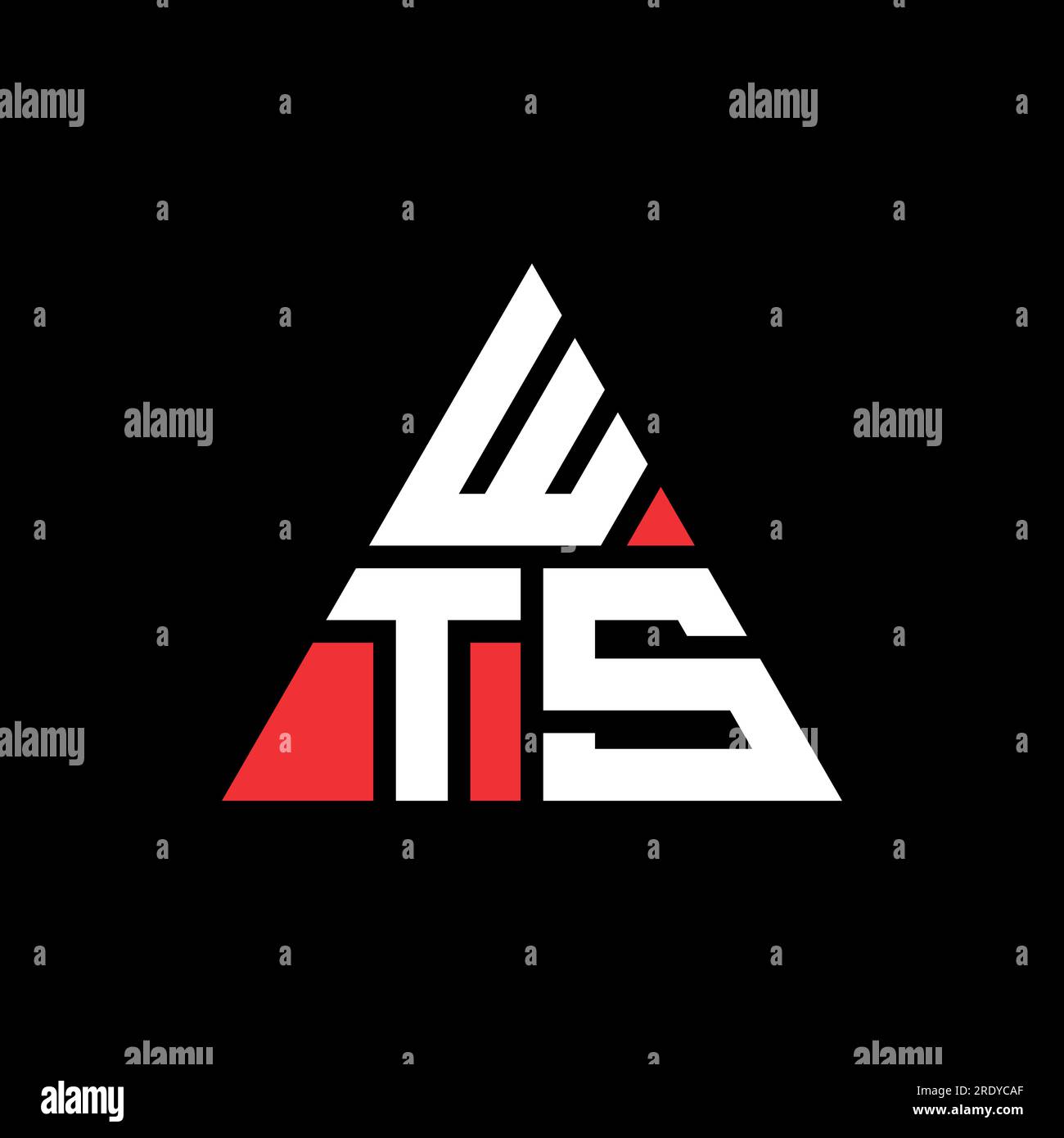 WTS triangle letter logo design with triangle shape. WTS triangle logo ...