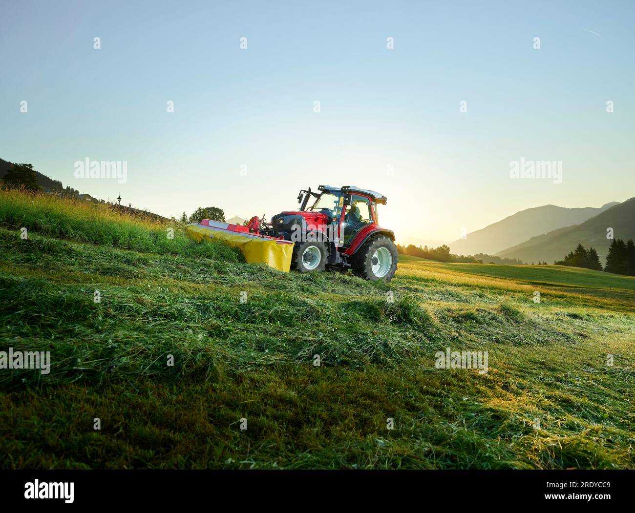Tractor farming machine mowing hi-res stock photography and images - Alamy