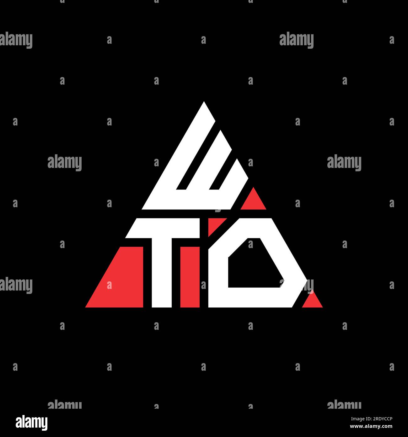 WTO triangle letter logo design with triangle shape. WTO triangle logo ...