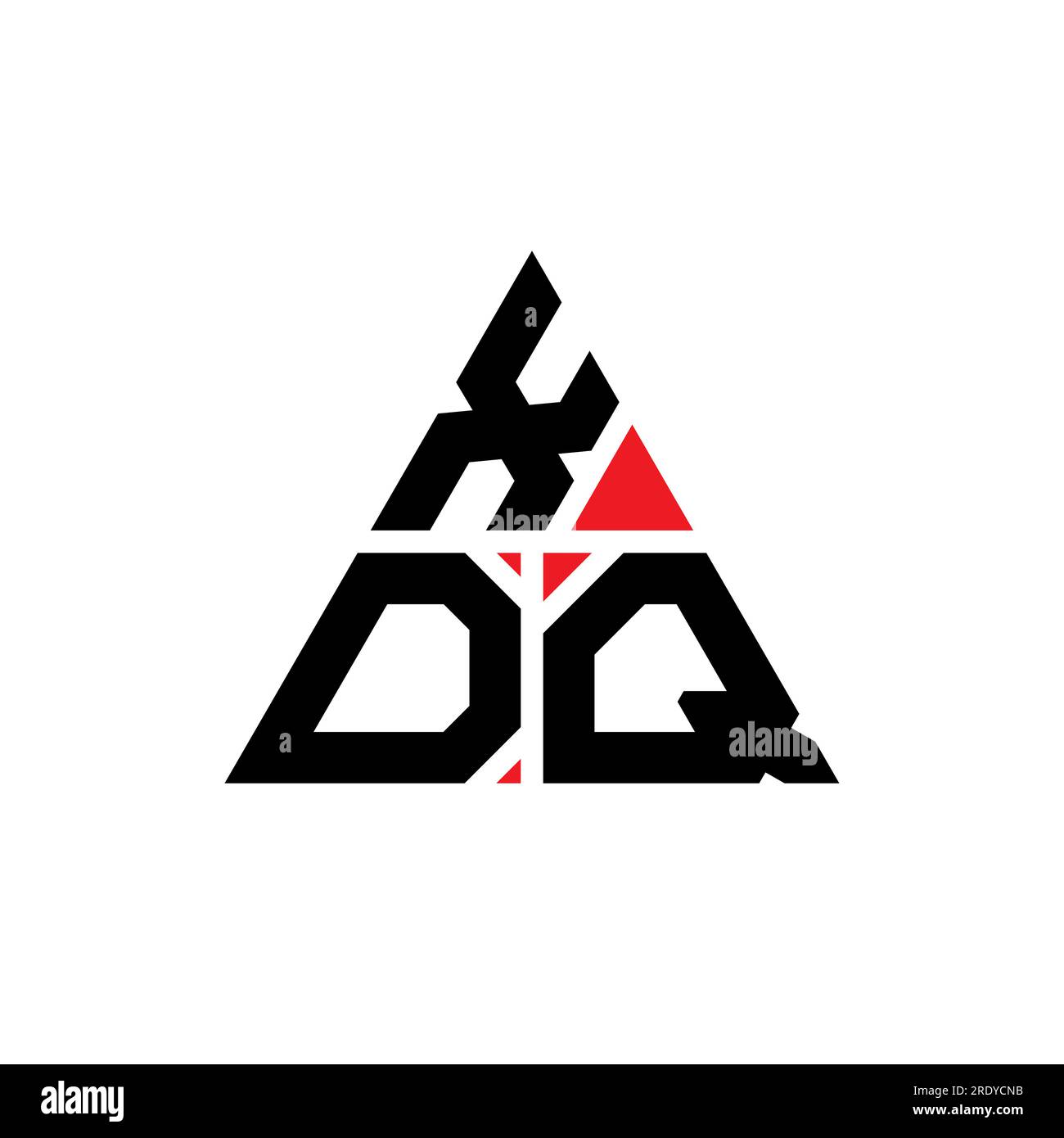 XDQ triangle letter logo design with triangle shape. XDQ triangle logo ...
