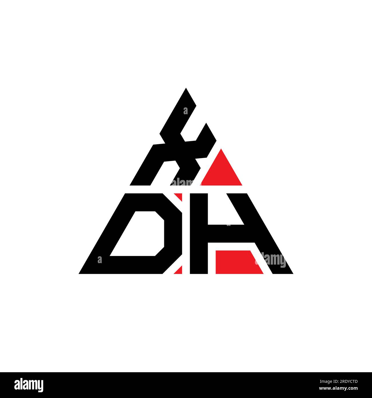 XDH triangle letter logo design with triangle shape. XDH triangle logo ...