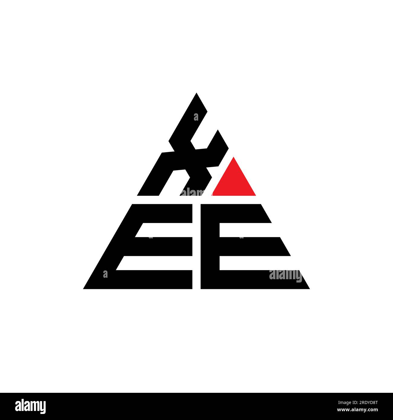 XEE triangle letter logo design with triangle shape. XEE triangle logo ...