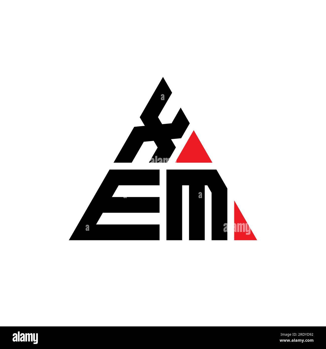 XEM triangle letter logo design with triangle shape. XEM triangle logo ...
