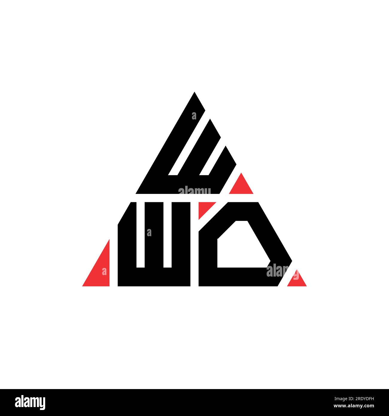 WWO triangle letter logo design with triangle shape. WWO triangle logo ...
