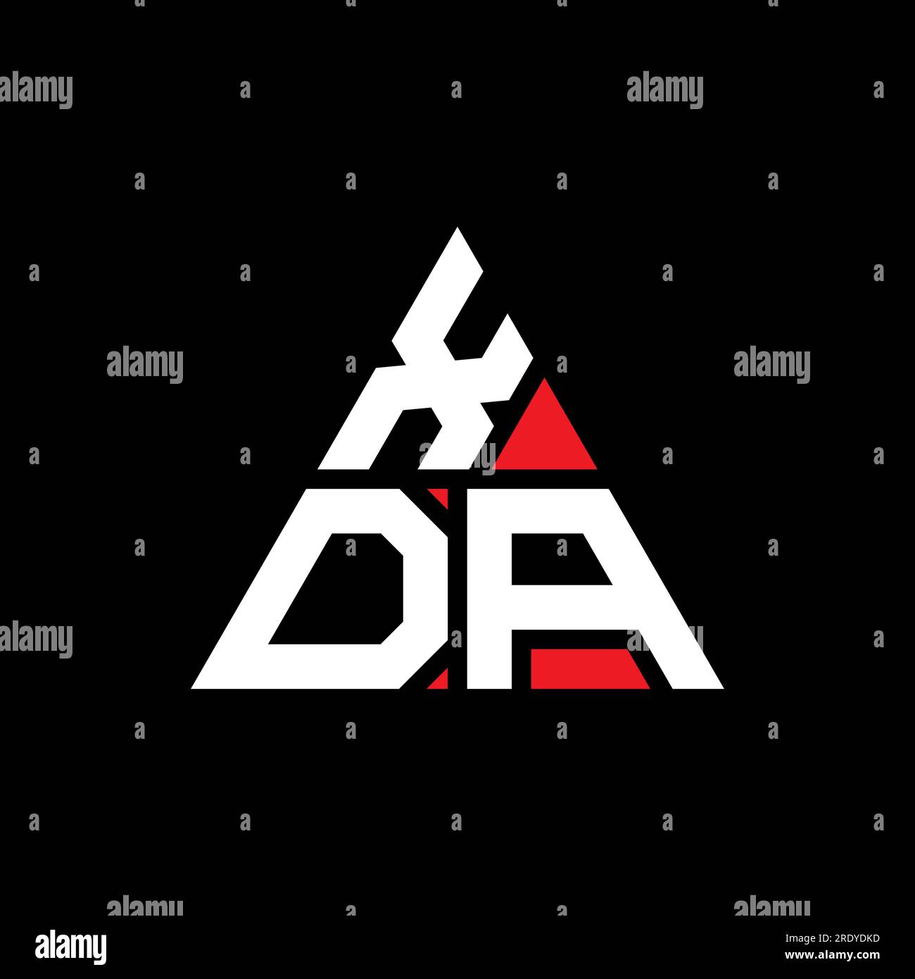 XDA triangle letter logo design with triangle shape. XDA triangle logo ...