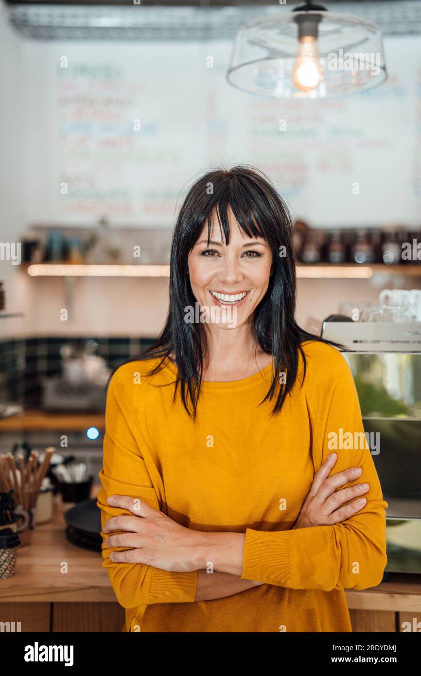 Cafe happy owner hi-res stock photography and images - Alamy