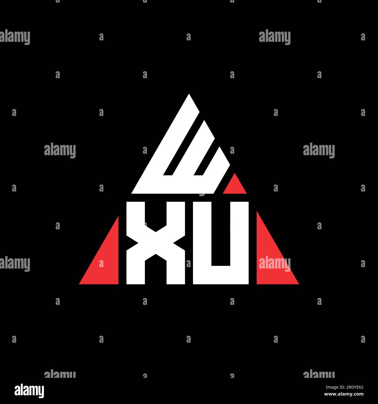 WXU triangle letter logo design with triangle shape. WXU triangle logo ...
