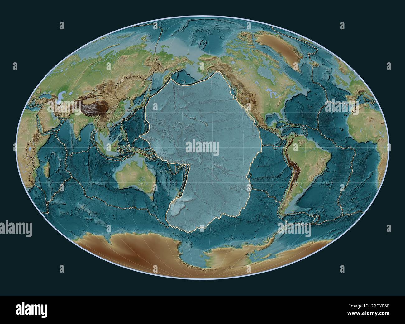 Pacific tectonic plate on the Wiki style elevation map in the Fahey ...