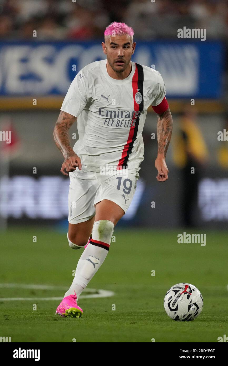 AC Milan defender Theo Bernard Francois Hernandez (19) controls the ...