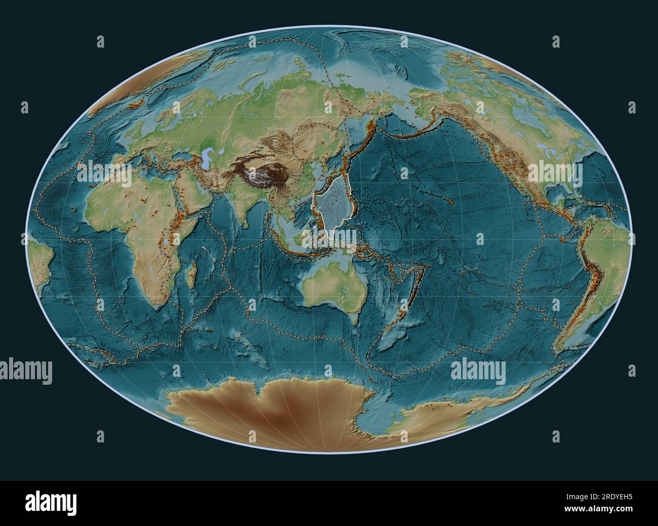 Philippine Sea tectonic plate on the Wiki style elevation map in the ...