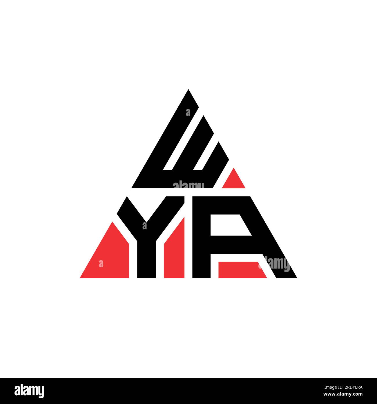 WYA triangle letter logo design with triangle shape. WYA triangle logo ...