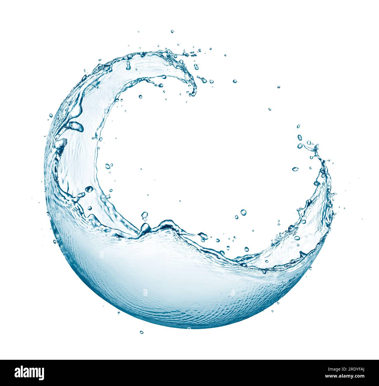 Water splash in circle shape isolated on white background Stock Photo ...