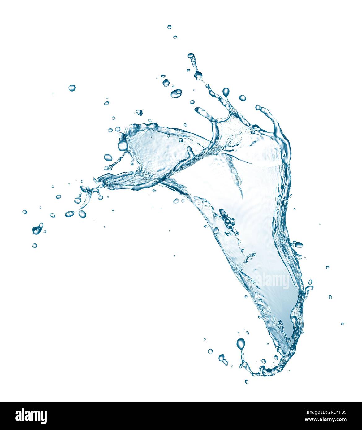 Flowing water splash isolated on white background Stock Photo - Alamy