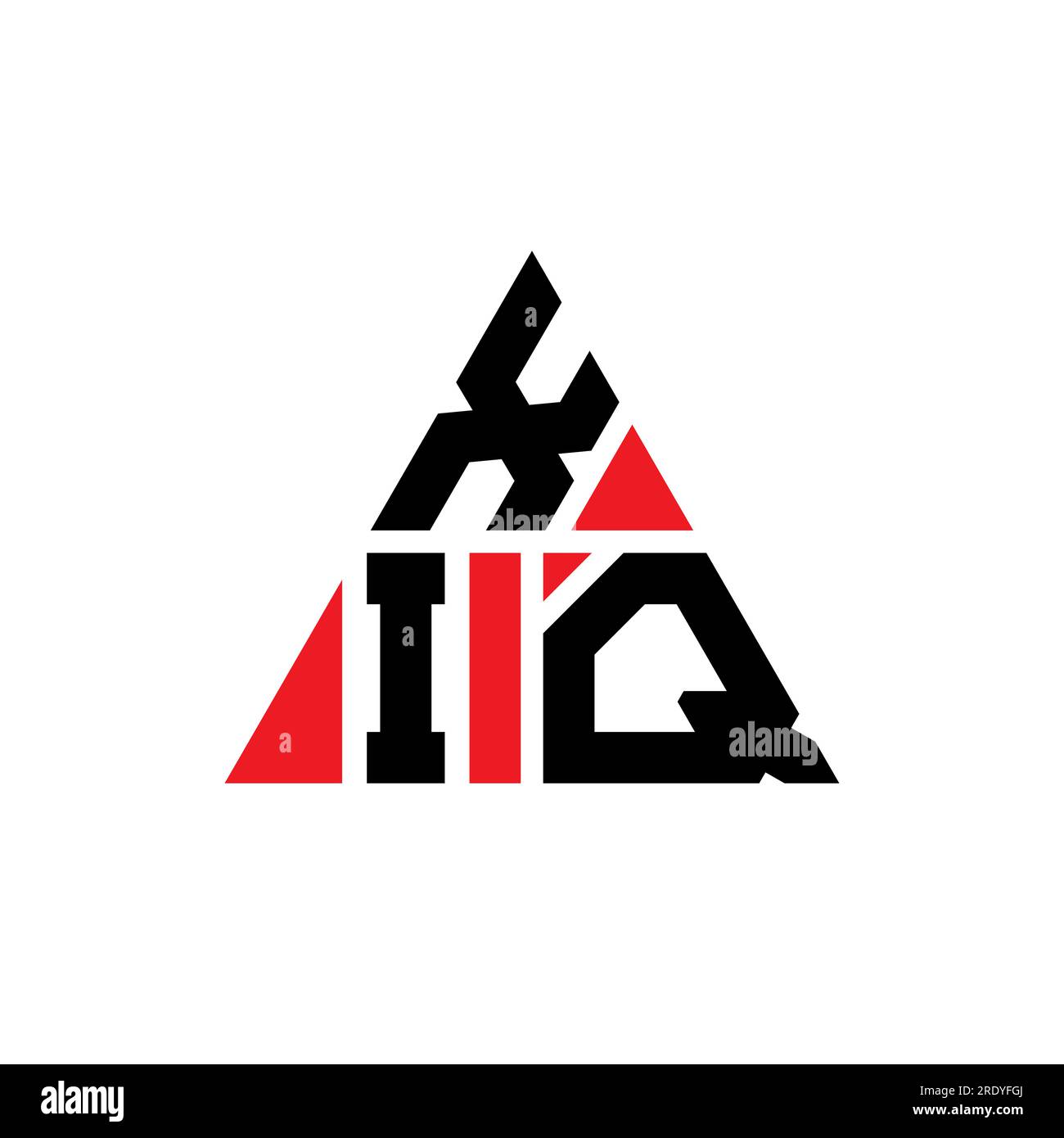 XIQ triangle letter logo design with triangle shape. XIQ triangle logo ...