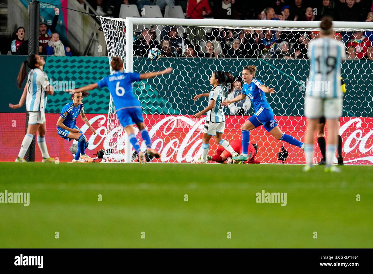 Italy's Cristiana Girelli, right, scores her side's first goal during ...