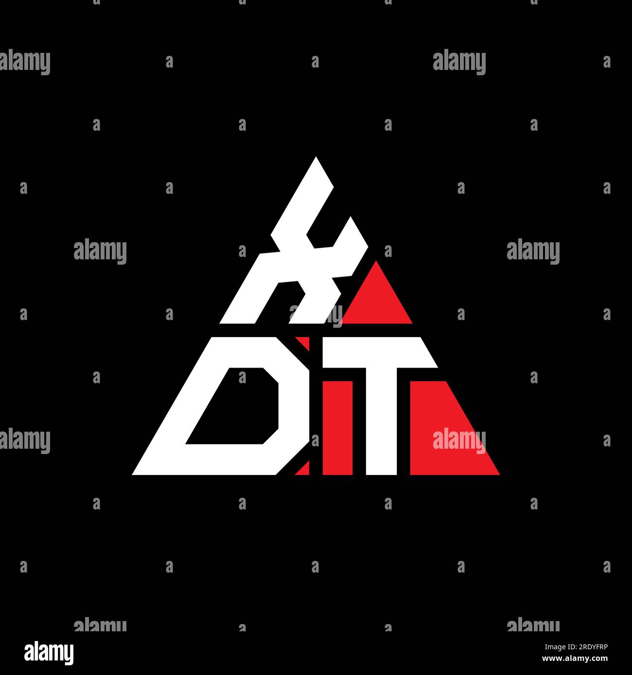XDT triangle letter logo design with triangle shape. XDT triangle logo ...