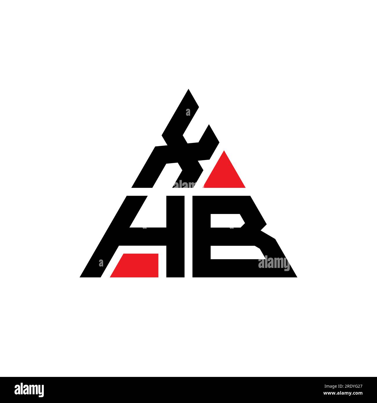 XHB triangle letter logo design with triangle shape. XHB triangle logo ...