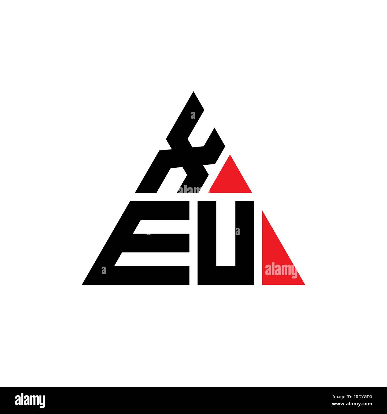 XEU triangle letter logo design with triangle shape. XEU triangle logo ...