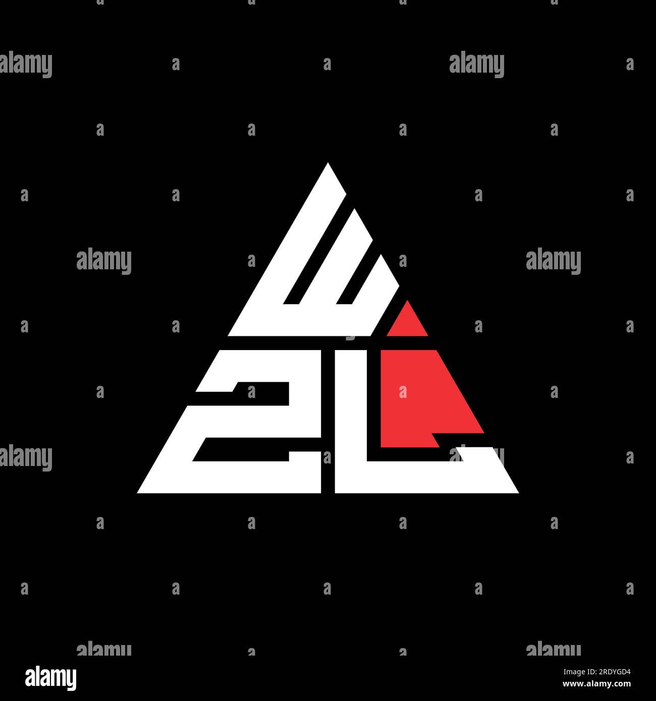 WZL triangle letter logo design with triangle shape. WZL triangle logo ...