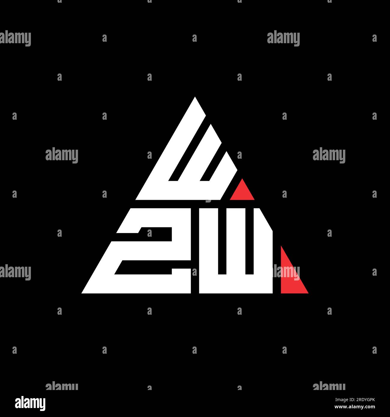 WZW triangle letter logo design with triangle shape. WZW triangle logo ...