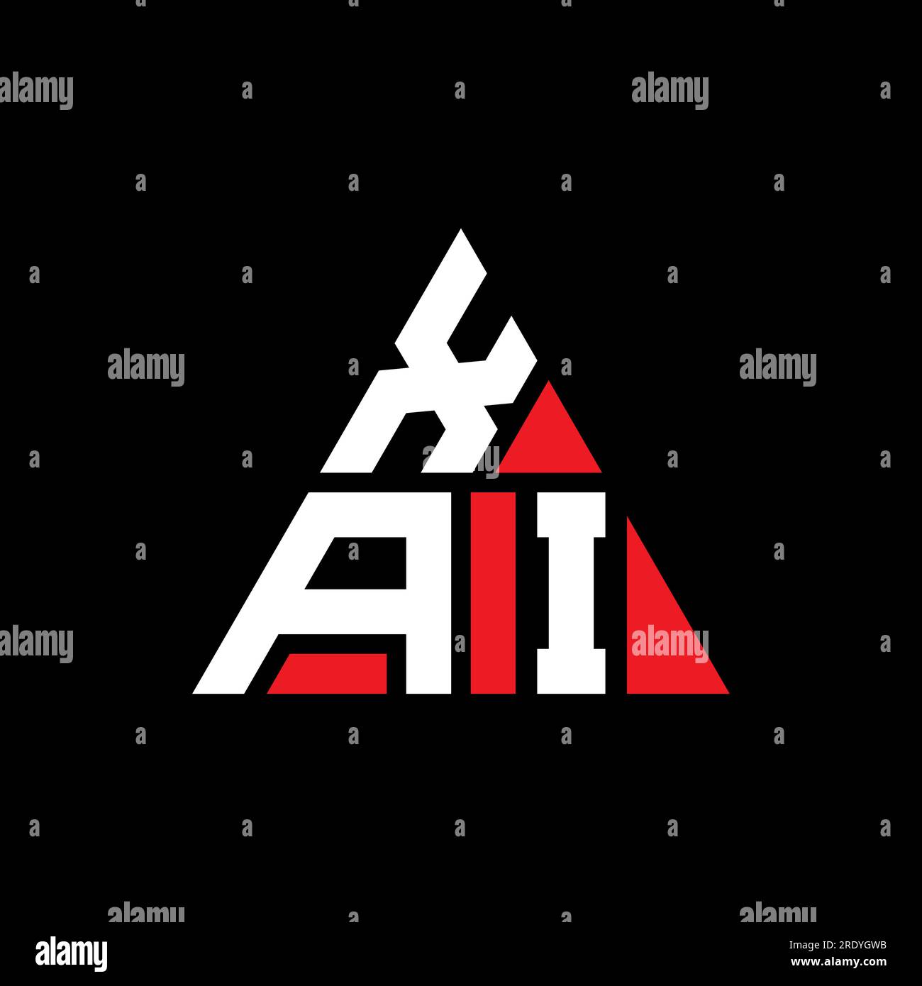 XAI triangle letter logo design with triangle shape. XAI triangle logo ...
