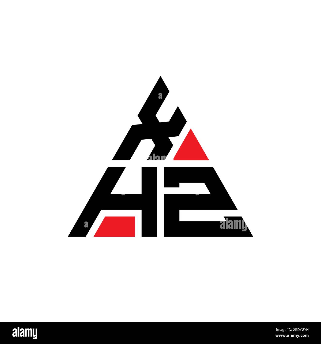 XHZ triangle letter logo design with triangle shape. XHZ triangle logo ...