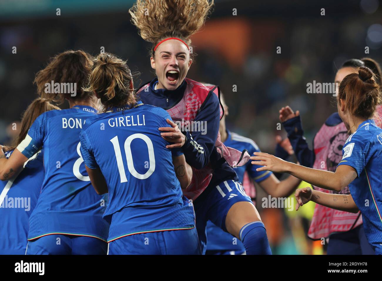 Italy's Cristiana Girelli celebrates with teammates after scoring the ...