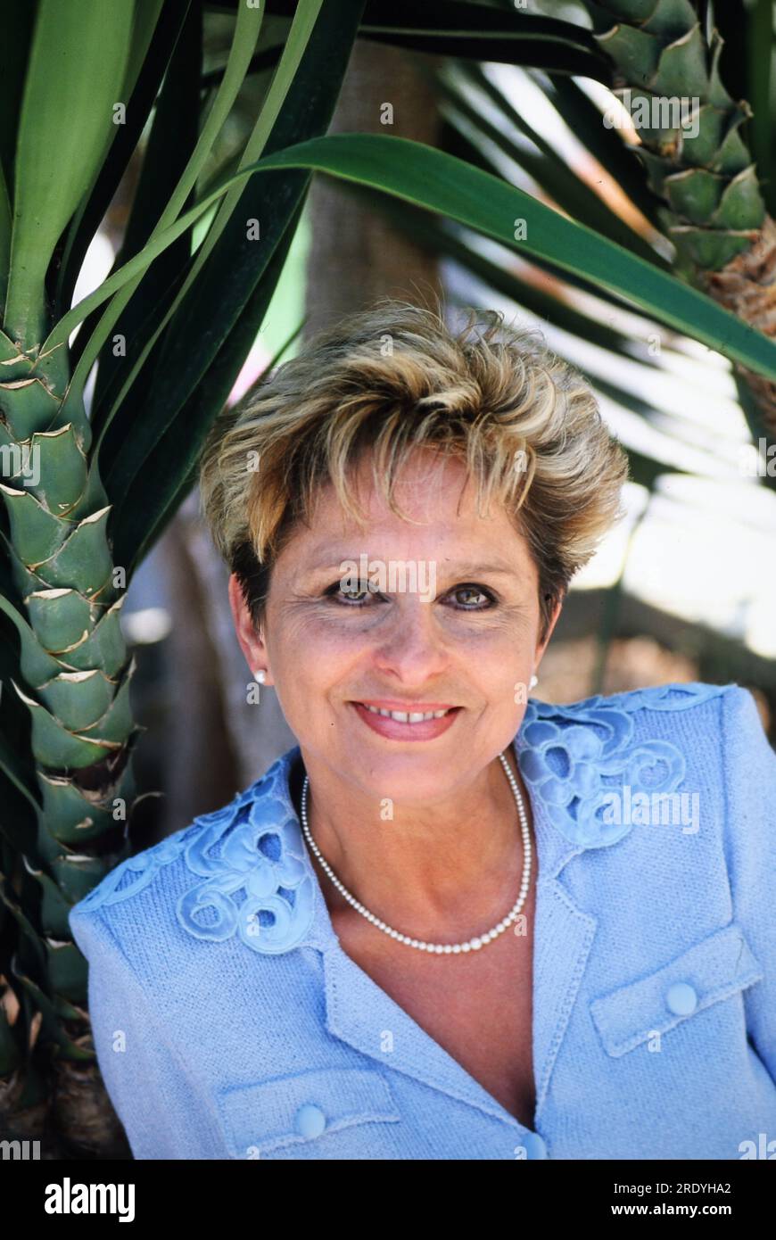 Dagmar Frederic, deutsche Sängerin und Entertainerin, im Urlaub auf der ...