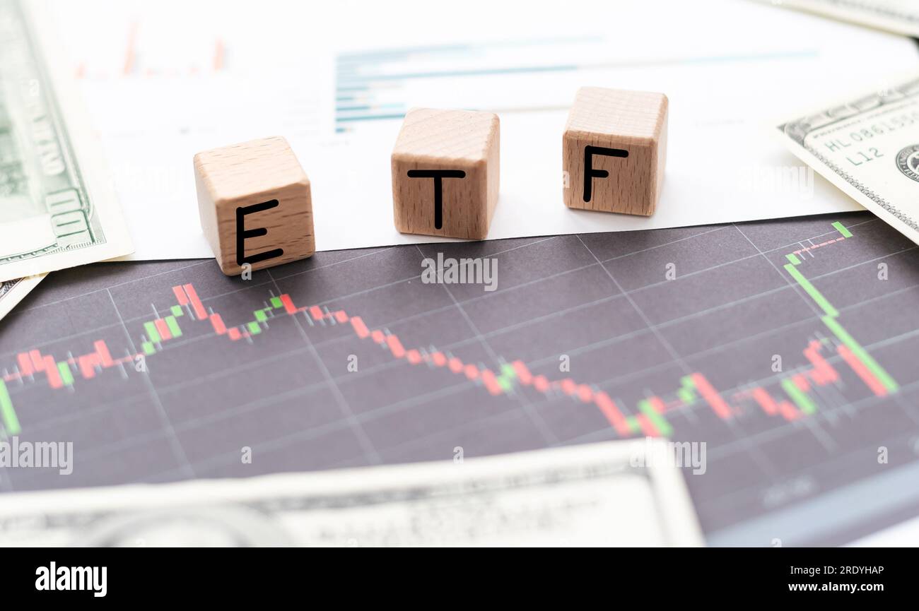 The word EFT is made of building blocks isolated on a white background ...