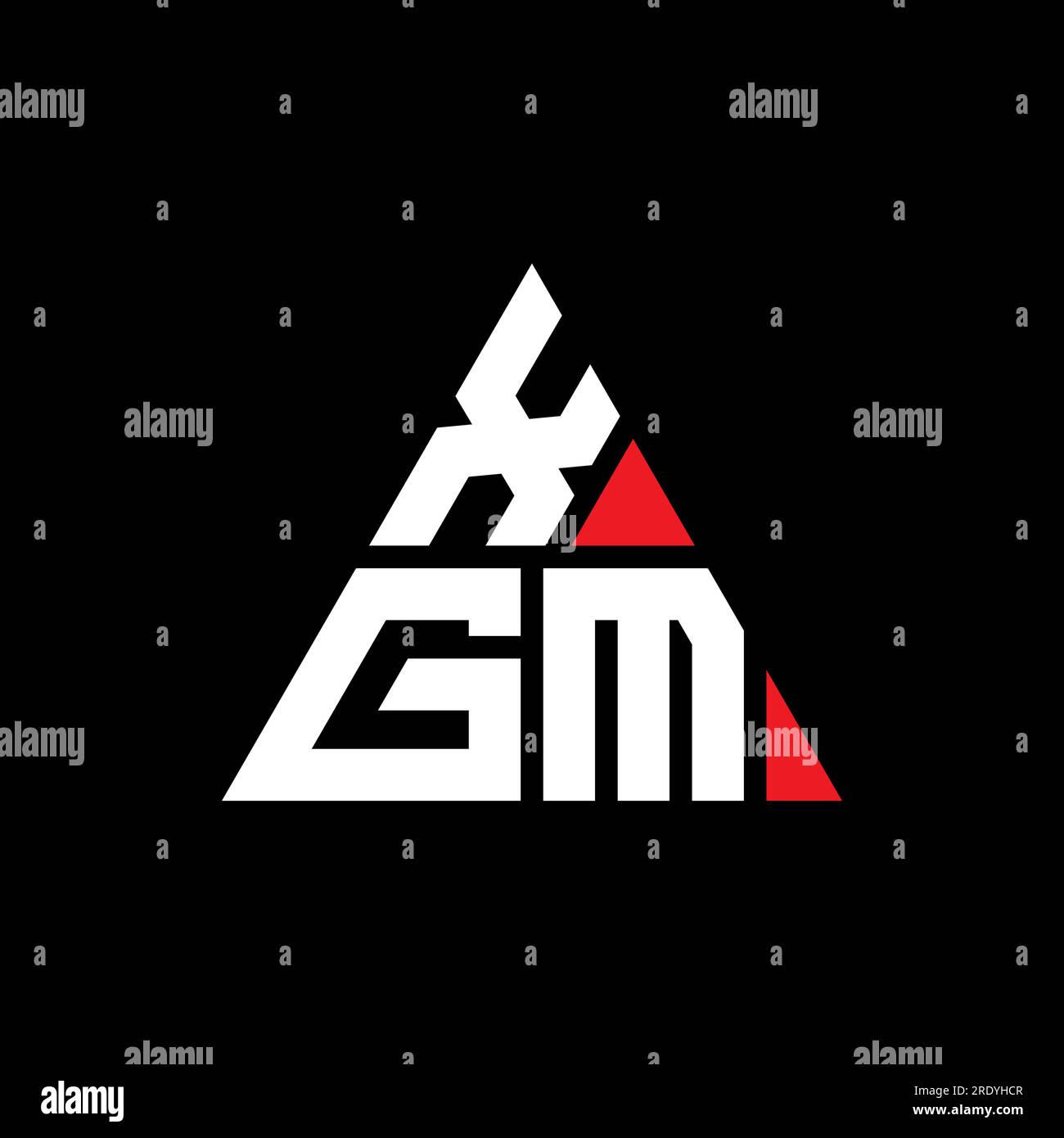XGM triangle letter logo design with triangle shape. XGM triangle logo ...
